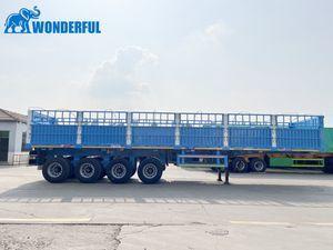 China 3 4 5 Axle Air Mechanical Suspension 12wheels 16 Types Toll Box Truck Cargo Heavy Duty Cargo Truck 40 80 Tons Sidewall Side Wall Stake Fence Truck Sem Trailer for sale