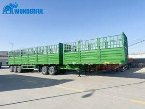China 3 4 5 Axles 36t 80t Capability Air Mechanical Suspension Supply 12.5 16 Meters 40FT 45FT Widely Used Dropside Sidewall Side Wall Stake Fence Semi Trailer for sale