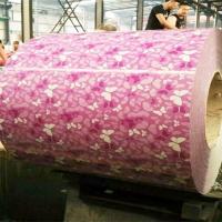 China AISI PPGI Prepainted Galvanized Steel Coil Sheet Wood Flower Pattern 1.6 mm for sale