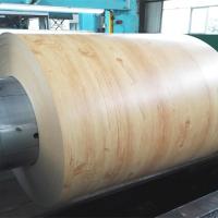 China AISI PPGI Prepainted Galvanized Steel Coil Sheet Wood Flower Pattern 1.6 mm for sale