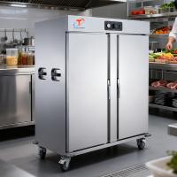 China Multiple Pan Heated Holding Cabinets Commercial Mobile Food Warmer Cart Buffet Use for sale