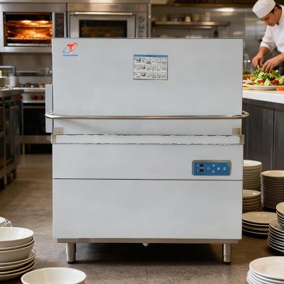 China Compact Design Steel 304 Industrial Commercial Dishwasher High Pressure For Pots And Pans for sale