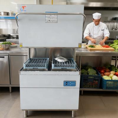 China Water Saving Industrial Dishwasher Intelligent Control for Heavy Duty Cookware Baking Sheets for sale