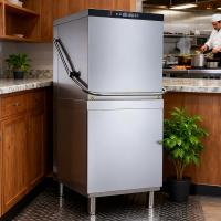 China Hood Type Automatic Double Rack Commercial Dishwasher Kitchen Equipment With Dryer for Restaurant Bar for sale