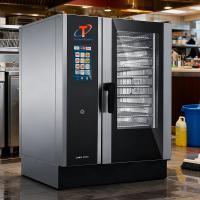 China 8 Tray Electric Combi Steamer Oven Stainless Steel Digital Touch Screen Baking Convection Oven for sale