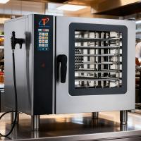 China Large Capacity 20 Tray Gas Steam Commercial Combi Oven Rotisserie High Volume Kitchen Equipment for sale