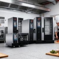 China Large Capacity 20 Tray Gas Steam Commercial Combi Oven Rotisserie High Volume Kitchen Equipment for sale