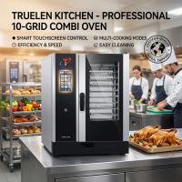 China High Capacity  Electric Combi Oven Steam Large Industrial Convection Oven 10 Tray for sale