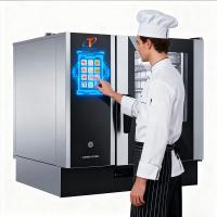 China Commercial Grade 6 Tray Electric Combi Steam Oven Digital Display Kitchen Convection Oven for sale