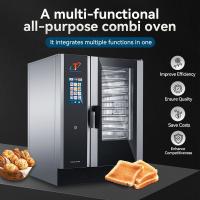 China Multi Tray Commercial Combi Oven High Capacity Steel Construction Convection Steam Oven for sale
