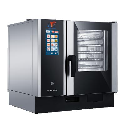 China SUS304 Construction Restaurant 6 Tray Combi Oven , Hot Air Convection Oven Auto Cleaning for sale