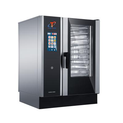 China Smart Baking 6 10 Tray Combi Oven Electric Commercial Convection Oven Auto Cleaning for sale