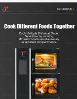 China Commercial Baking Restaurant Combi Oven 4 Compartment Precision Touch Control for sale
