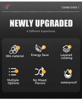 China Commercial Kitchen Smart Combi Oven Touchscreen Control Self Cleaning Combination Oven for sale