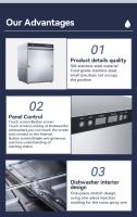 China 304 Stainless Steel Undercounter Dishwasher Commercial Multifunctional Under Cabinet Dishwasher for sale