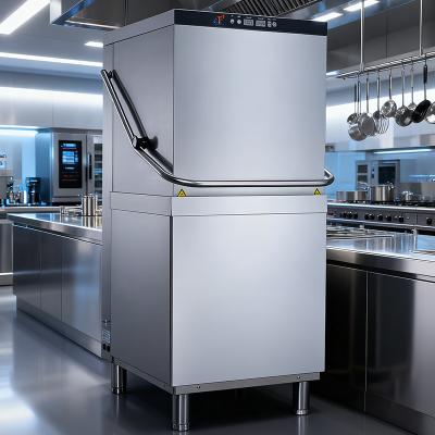 China Fully Automated Commercial Hood Dishwasher Restaurant Dishwashing Equipment OEM Size for sale
