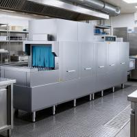 China Hospital Restaurant Conveyor Belt Dishwasher Machine Large Capacity 3000-5000 Dishes / Hour for sale