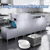 China Hospital Restaurant Conveyor Belt Dishwasher Machine Large Capacity 3000-5000 Dishes / Hour for sale