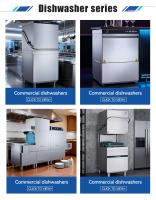 China Single Tank Double Spray Commercial Dishwasher Conveyor Type Steel Construction Dish Washer for sale