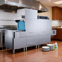 China Flight Type Conveyor Dishwashing Machine Labor Saving For Central Kitchens And Hospitals for sale