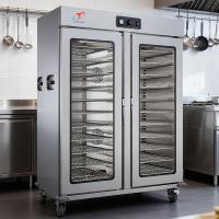 China Glass Double Door Mobile Food Warming Cabinet Catering Banquet Cart Warmer for sale
