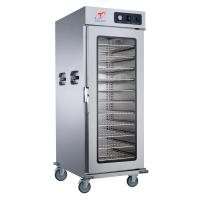China Glass Double Door Mobile Food Warming Cabinet Catering Banquet Cart Warmer for sale