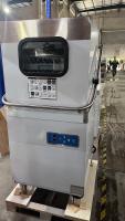 China Low Noise Heat Recovery Hood Type Dishwasher, High Pressure Spray Visible Window Hood Type Dishwasher for Small Western Cafe Bistro for sale