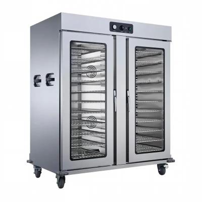 China Stainless Steel 304 Commercial Food Warmer Cabinet with Adjustable Multi-Level Shelves and Crumb Trays for sale