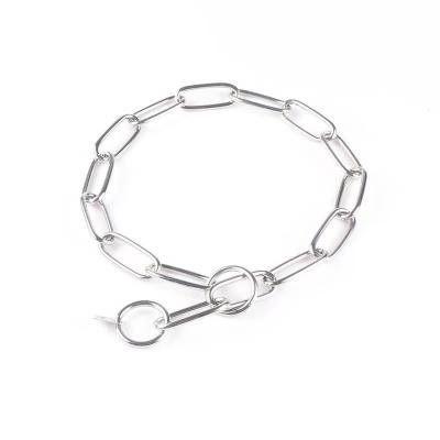 China Pet Training Stainless Steel Dog Collar Modern Style and Bite-Proof Metal Pulling Rope for sale