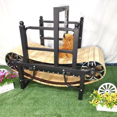 China Unpowered Sport Wooden Running Machine Wood Air Runner Treadmill for Outdoor Exercise for sale