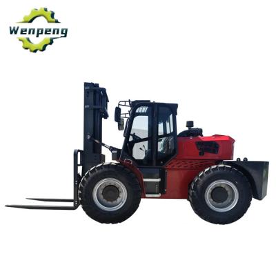 China 7Ton Rear Steering Rough Terrain Forklift for Construction for sale