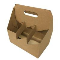 China Corrugated 4 Bottle Cardboard Wine Carrier 6 Pack Cardboard Wine Bottle Carrier for sale