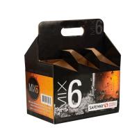 China Corrugated 4 Bottle Cardboard Wine Carrier Flexographic Printing Matt Lamination for sale