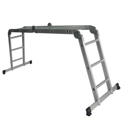 China Compact Design Aluminum Multi Purpose Ladder 4x3 With Non Marring Feet for sale