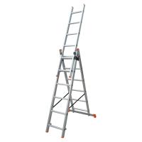 China Robust Strength Aluminum Extension Ladder  3x6 With Non Marring Feet for sale