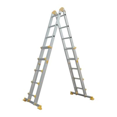 China Robust Strength  Aluminum Telescopic Ladder 4x5  Collapsible Extension Ladder for sale