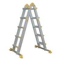 China Robust Strength  Aluminum Telescopic Ladder 4x5  Collapsible Extension Ladder for sale