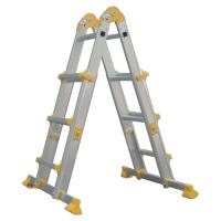 China Outdoor Aluminum Telescopic Ladder 4x3 Corrosion Resistant Long Life Span for sale