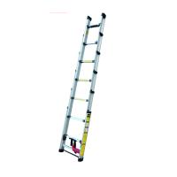China Compact Design Adjustable Aluminum Ladder With Anti Slip Treads for sale