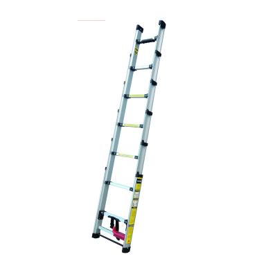 China Compact Design Adjustable Aluminum Ladder With Anti Slip Treads for sale
