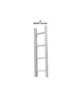 China High Strength Aluminum Fire Escape Ladder Silver Aluminum Fixed Ladder for sale