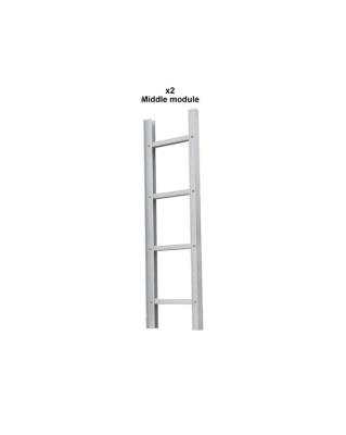 China High Strength Aluminum Fire Escape Ladder Silver Aluminum Fixed Ladder for sale
