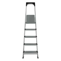 China 5 Steps Portable Domestic Foldaway Aluminum Step Ladder EN131 GS for sale