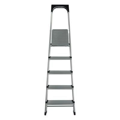 China 5 Steps Portable Domestic Foldaway Aluminum Step Ladder EN131 GS for sale