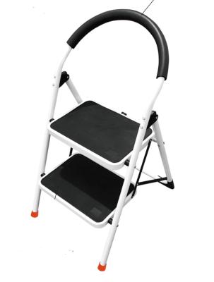 China Multi Purpose 2 Step Steel Ladder Convenient Metal Folding Step Stool for sale