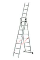 China Customized 6063  Aluminum Extension Ladder 3x8 Total Length 489cm for sale