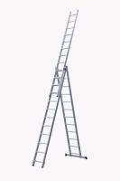China Silver 3x12  Aluminium Folding Ladder With  Multi Directional  Rungs for sale