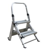 China Easy Lifting Multipurpose Aluminium Foldable Ladder 2 Steps Non Slip for sale