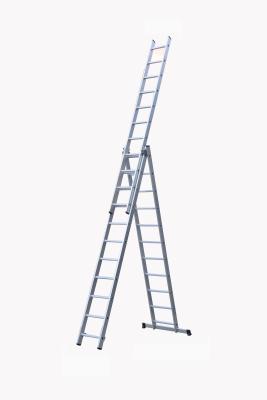 China Compact Design Aluminum Extension Ladder 3x11 Easily Carried And Store for sale