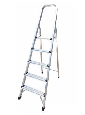 China 5 Steps  Easily Carried Household Foldable Aluminum Step Ladder for sale